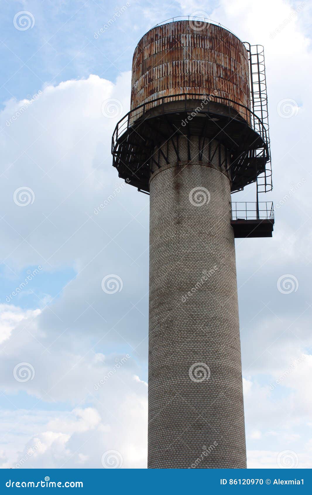 Old rusty water tower stock photo. Image of frame, industrial - 86120970