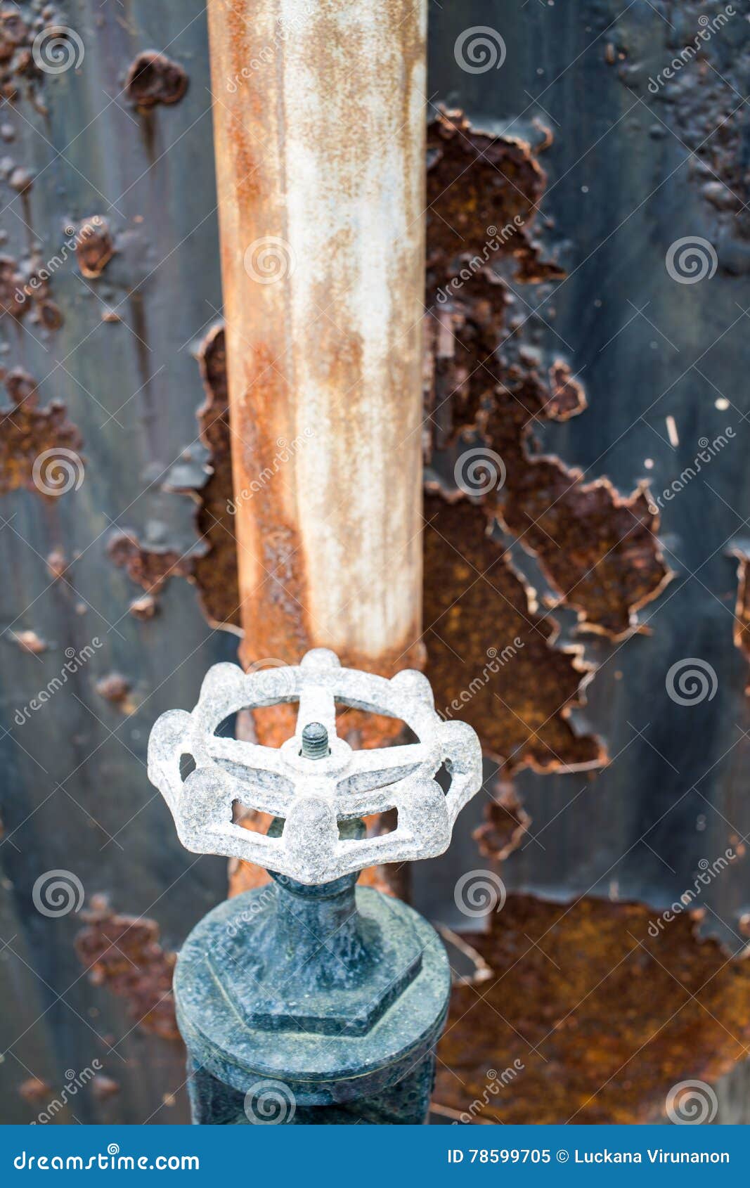 Old Rusty Water Valve, Metal Texture Stock Image - Image of ...