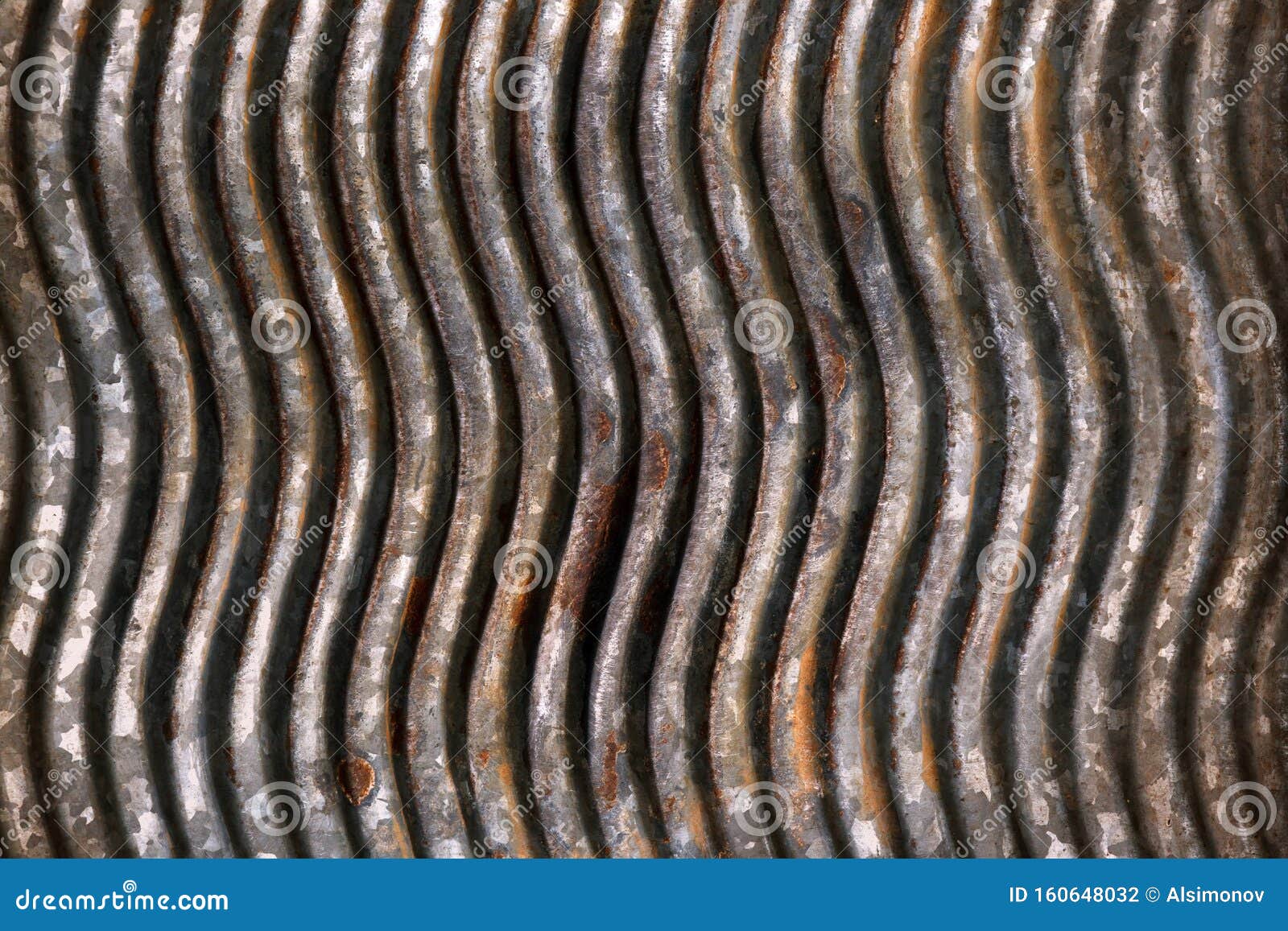 Old, Rusty, Wavy Metal Surface. Background Image, Texture. Steampunk ...