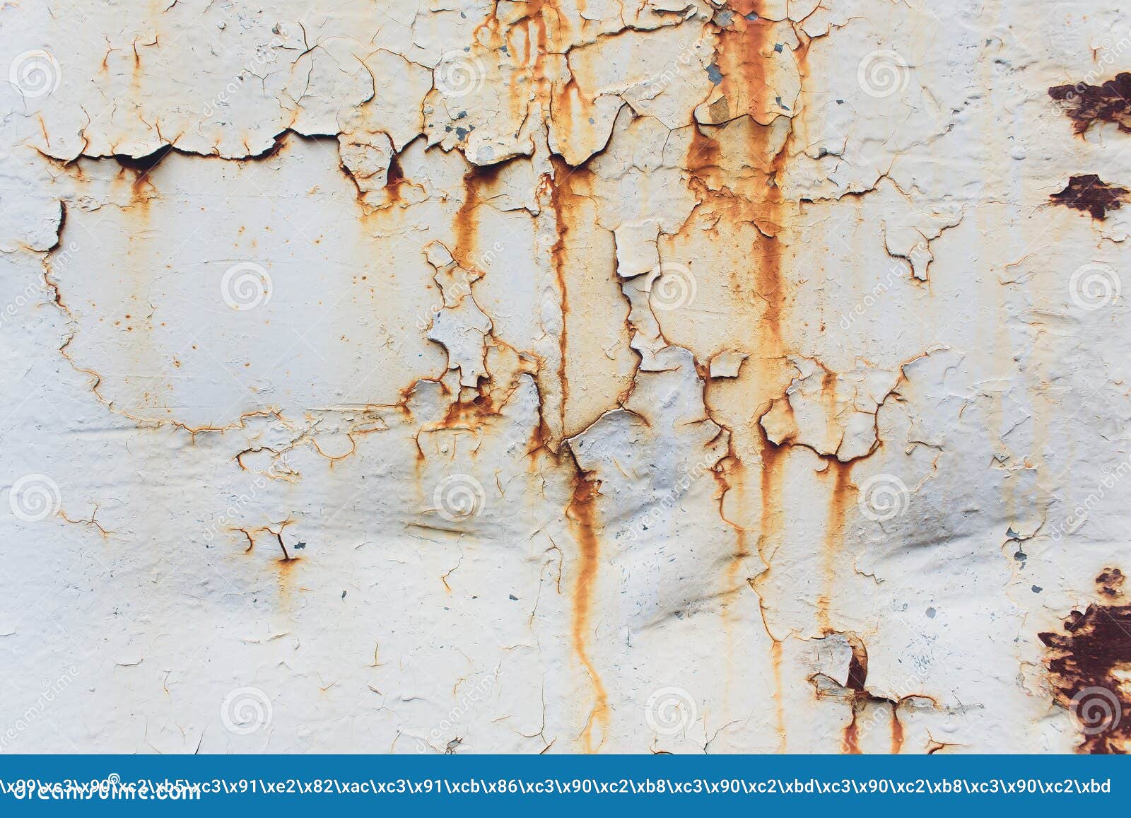 Old Rusty White Metal. the Rust on Metal Background. Grunge Wall ...