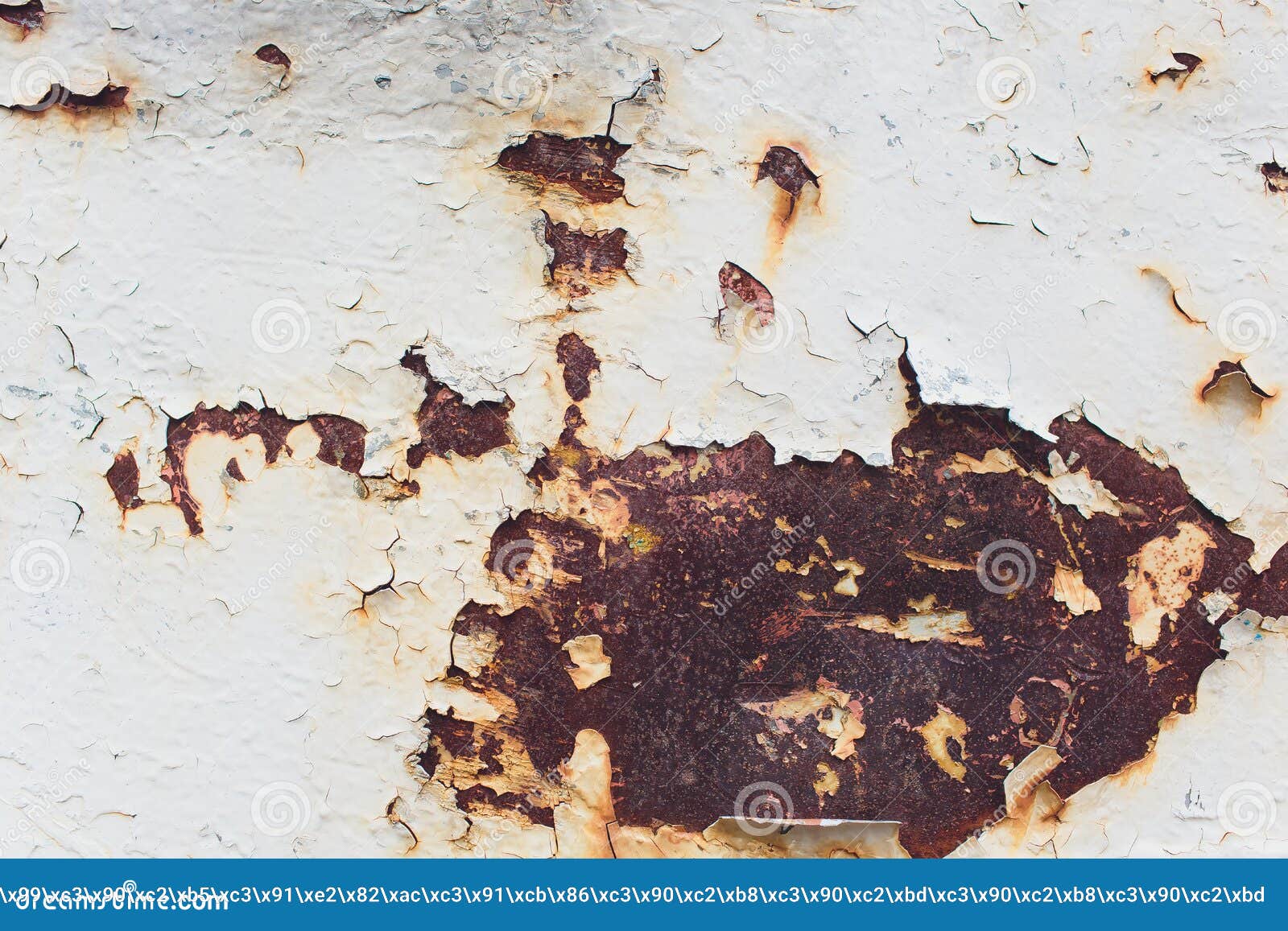 Old Rusty White Metal. the Rust on Metal Background. Grunge Wall ...