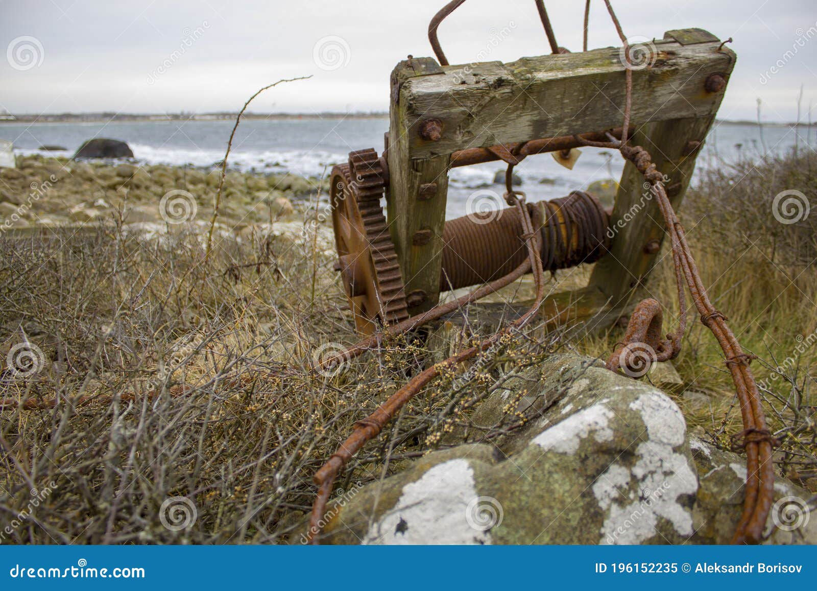Rusty Winch For Cable And Drag Line In A Mining Camp Stock Image ...