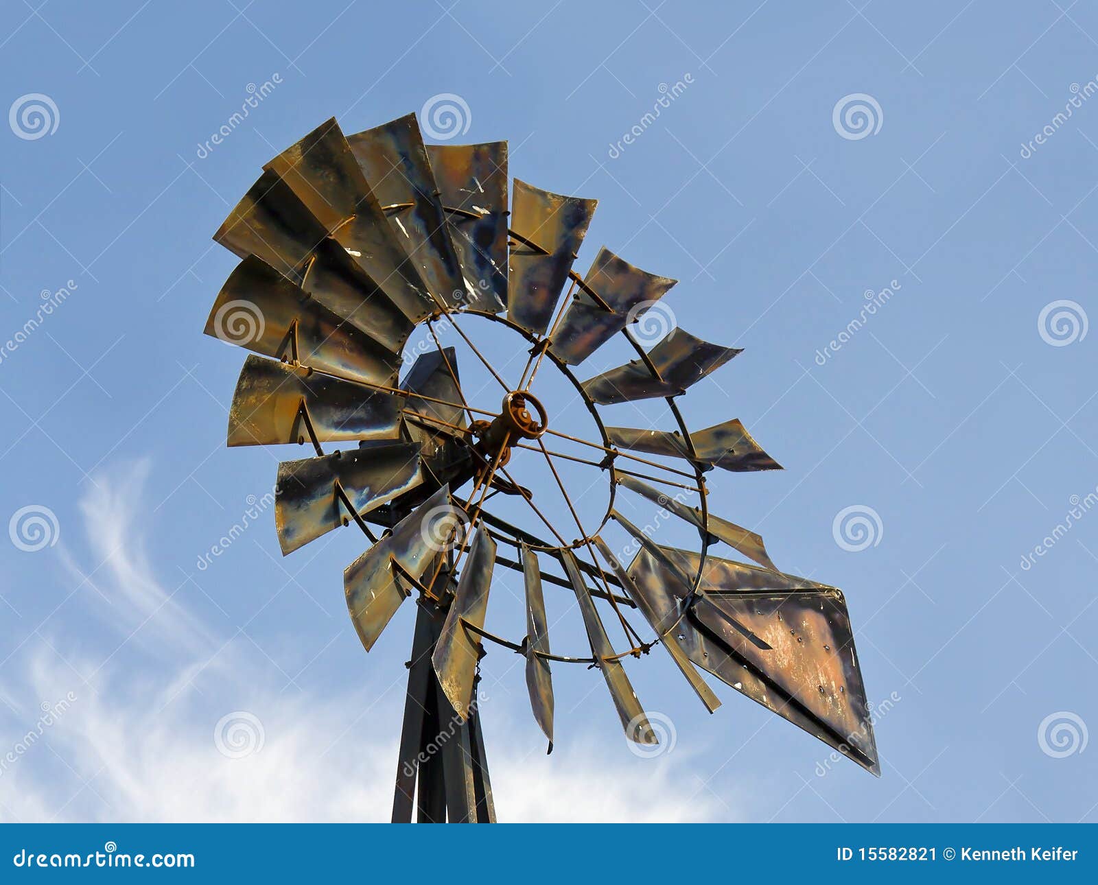 Old Rusty Windmill stock image. Image of southwest, practical - 15582821