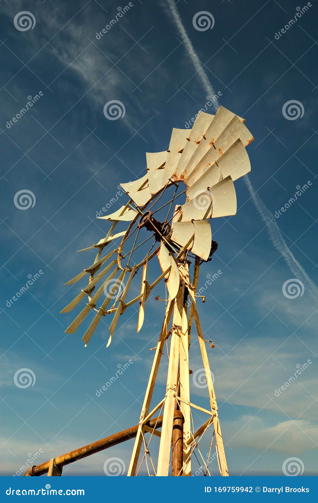 Old Rusty Windmill stock photo. Image of power, mill - 169759942