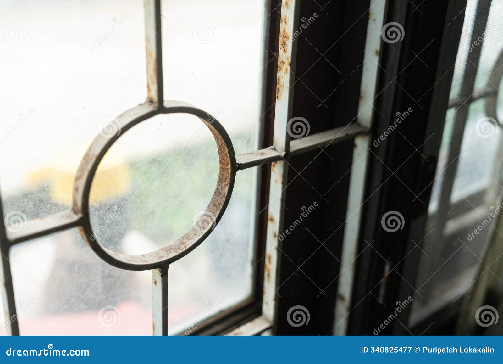Old and Rusty Window Grille Stock Image - Image of iron, window: 340825477