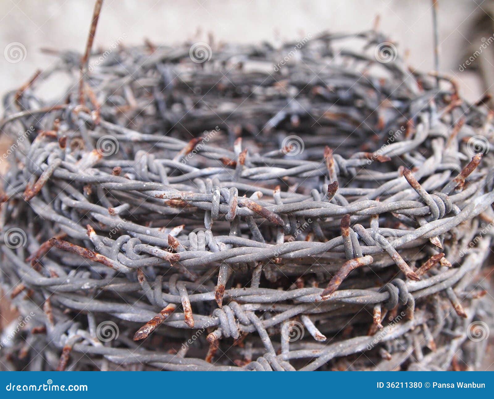 Old rusty wire stock photo. Image of single, spiky, steel - 36211380