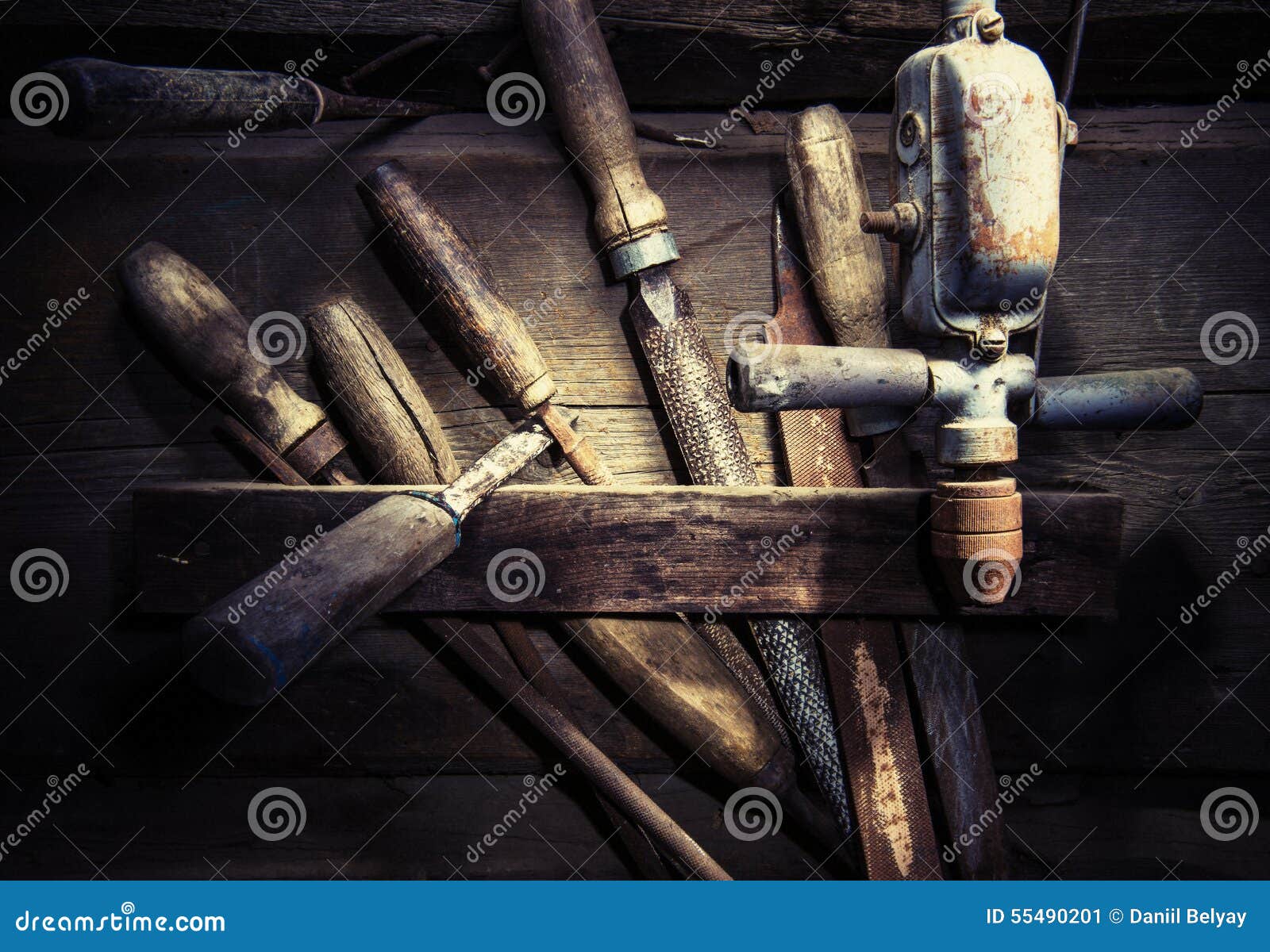 Old and Rusty Wood Hardware Stock Image - Image of instrument, wooden ...