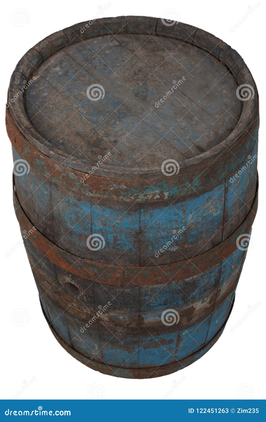 Old rusty wooden barrel stock image. Image of alcohol - 122451263