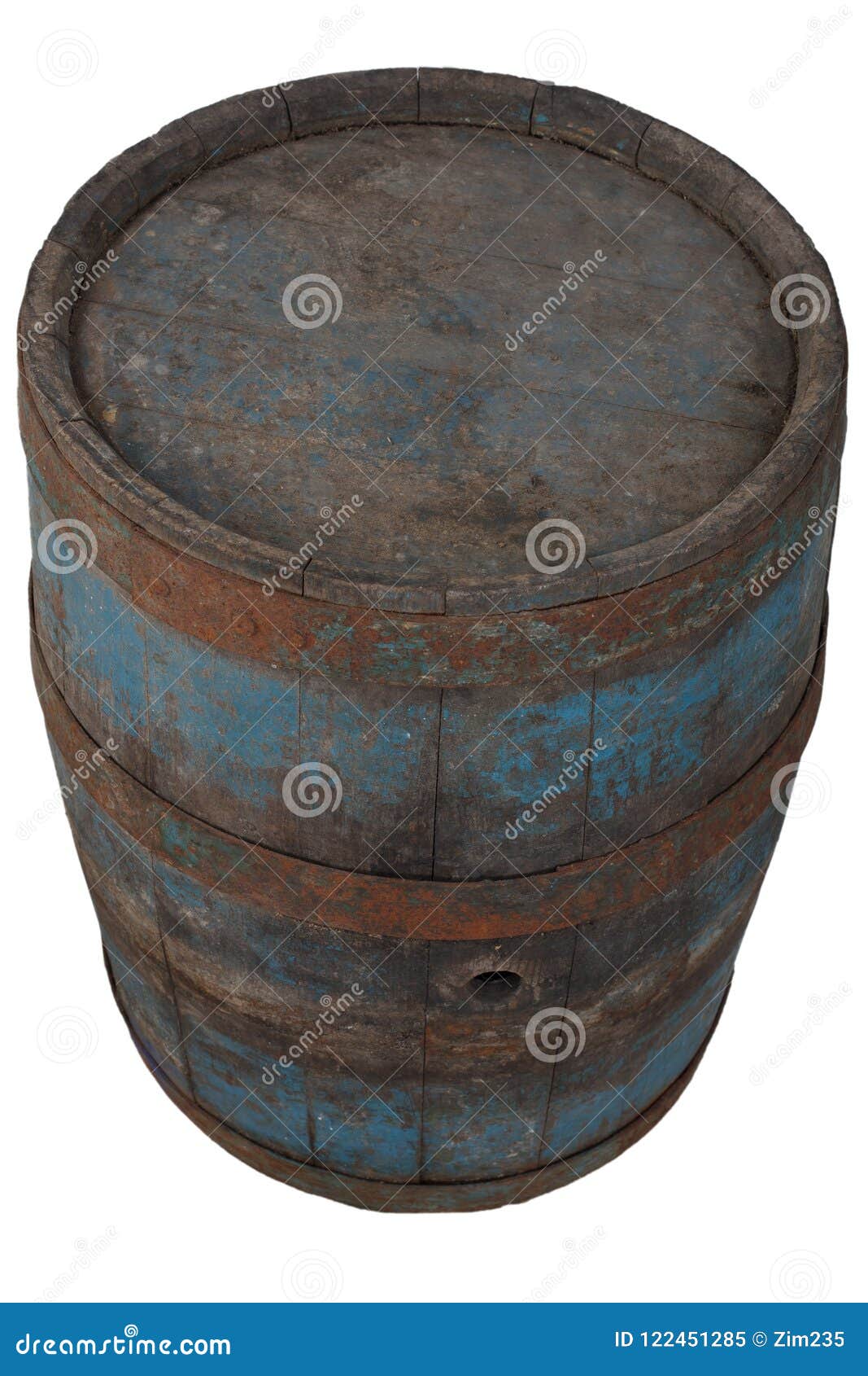 Old rusty wooden barrel stock image. Image of drink - 122451285