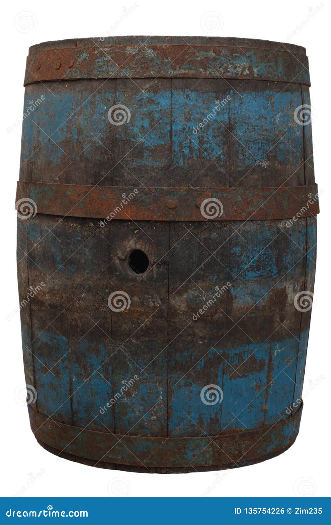 Old rusty wooden barrel stock photo. Image of whiskey - 135754226