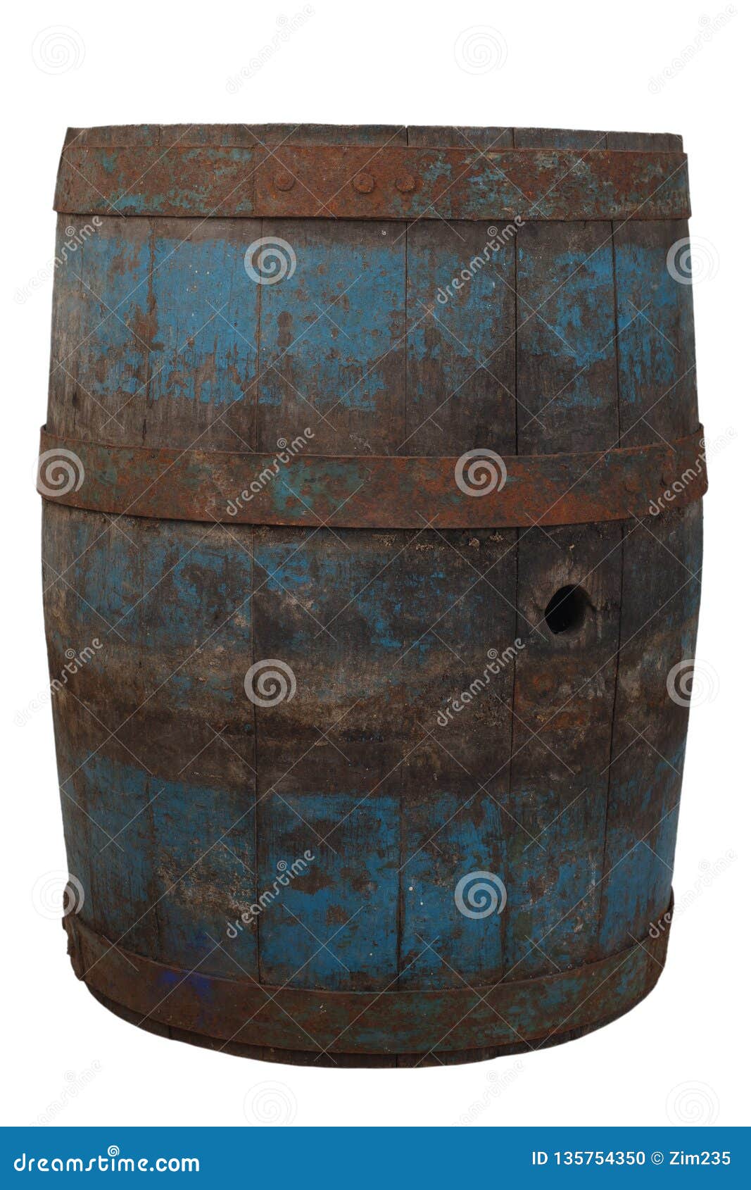 Old rusty wooden barrel stock photo. Image of vodka - 135754350