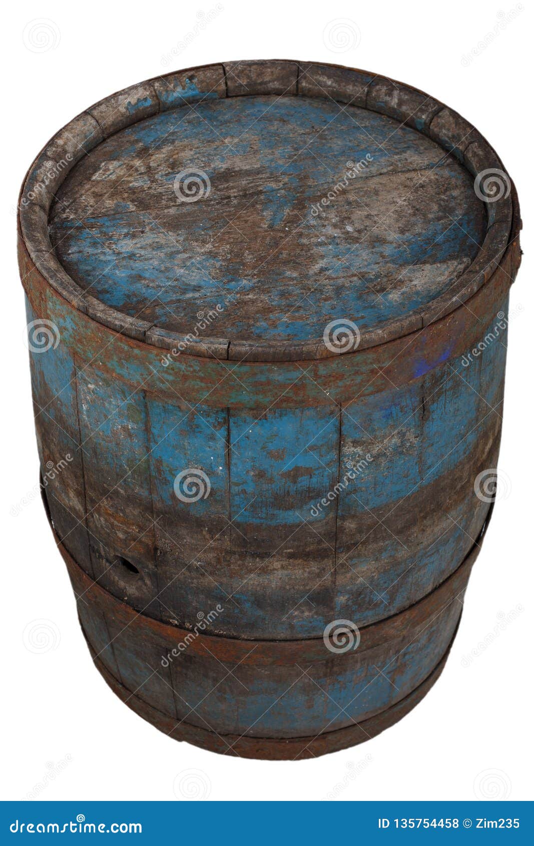 Old rusty wooden barrel stock photo. Image of aging - 135754458