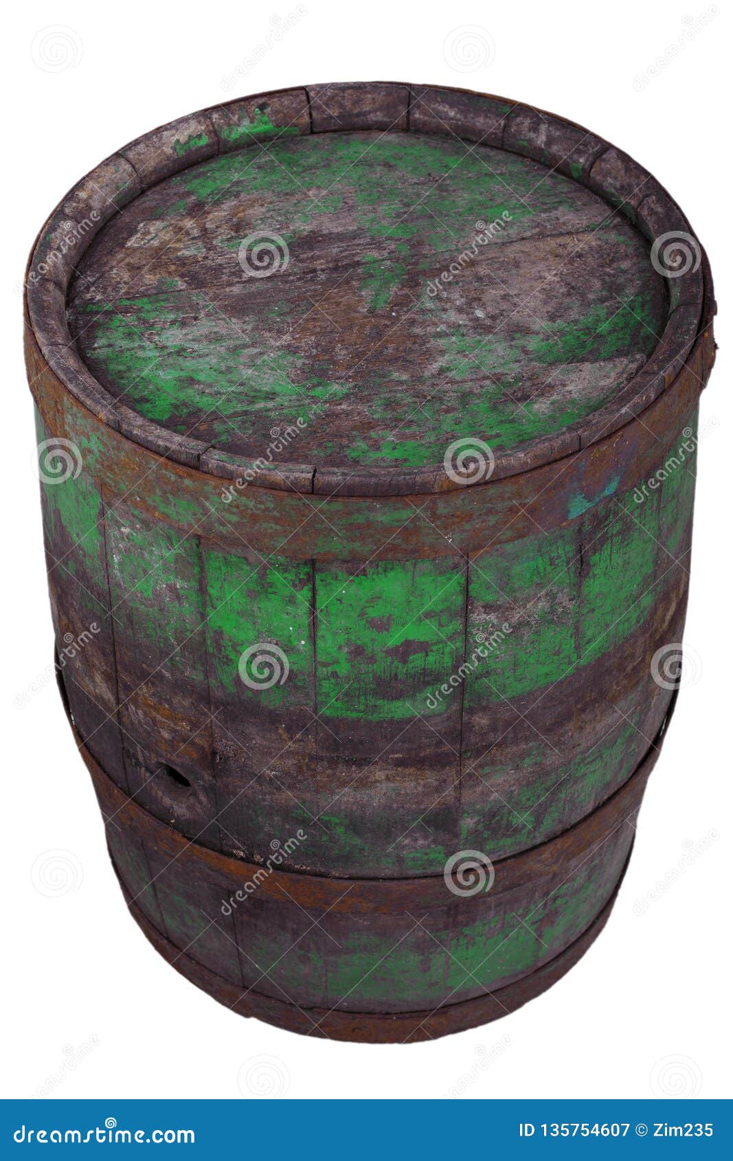 Old rusty wooden barrel stock image. Image of aging - 135754607