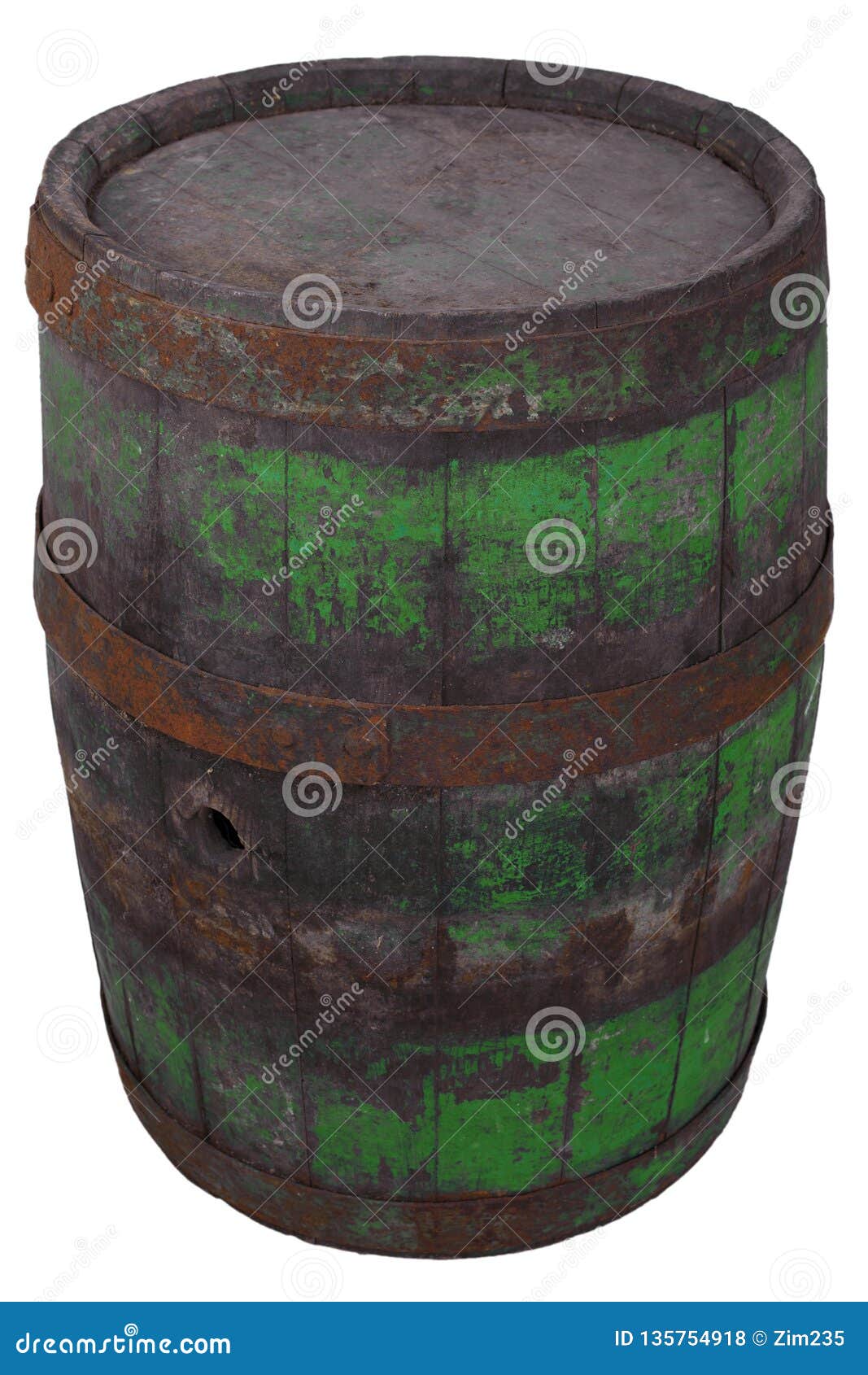 Old rusty wooden barrel stock photo. Image of beer, rusty - 135754918