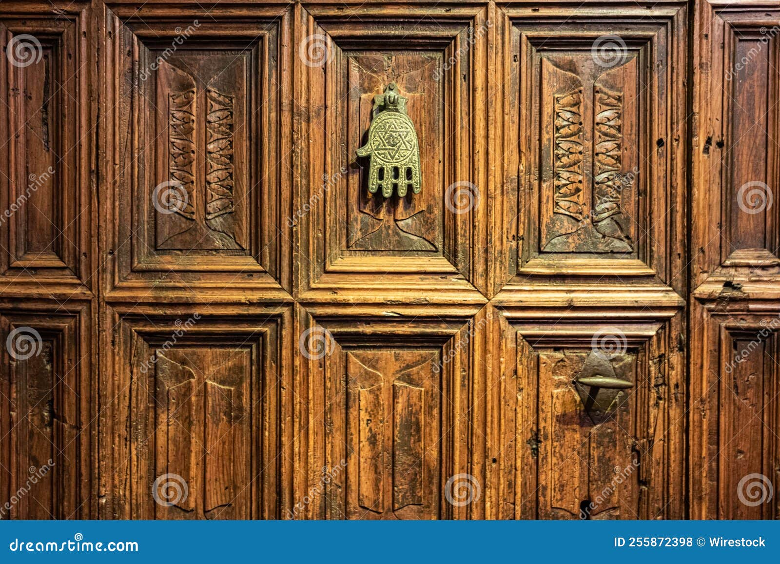 Old and Rusty Wooden Door Texture with Scratches Stock Photo - Image of ...
