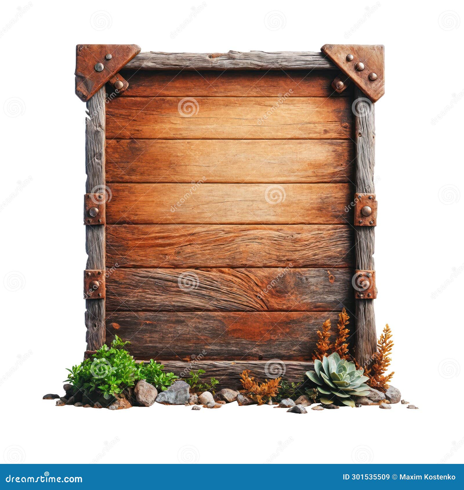 Rusty Wooden Wall With Tonalist Style And Distressed Edges Royalty-Free ...