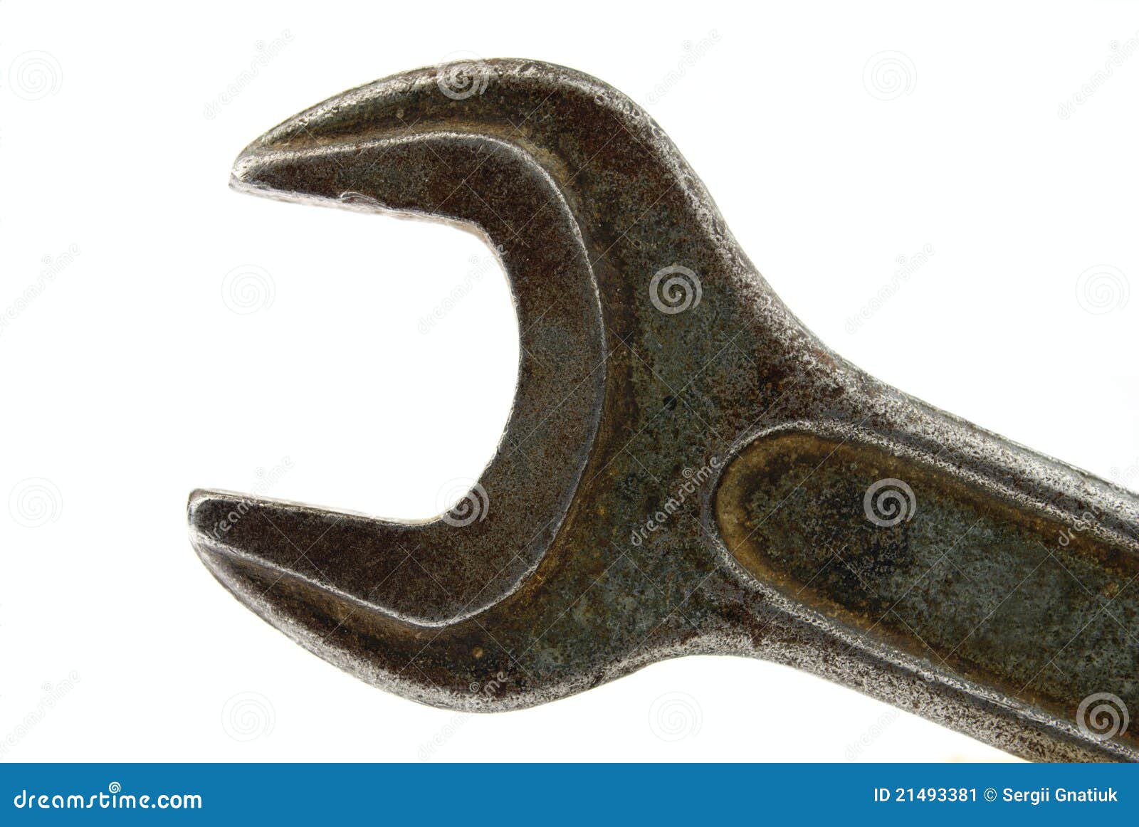 Old rusty wrench stock image. Image of metallic, industrial - 21493381