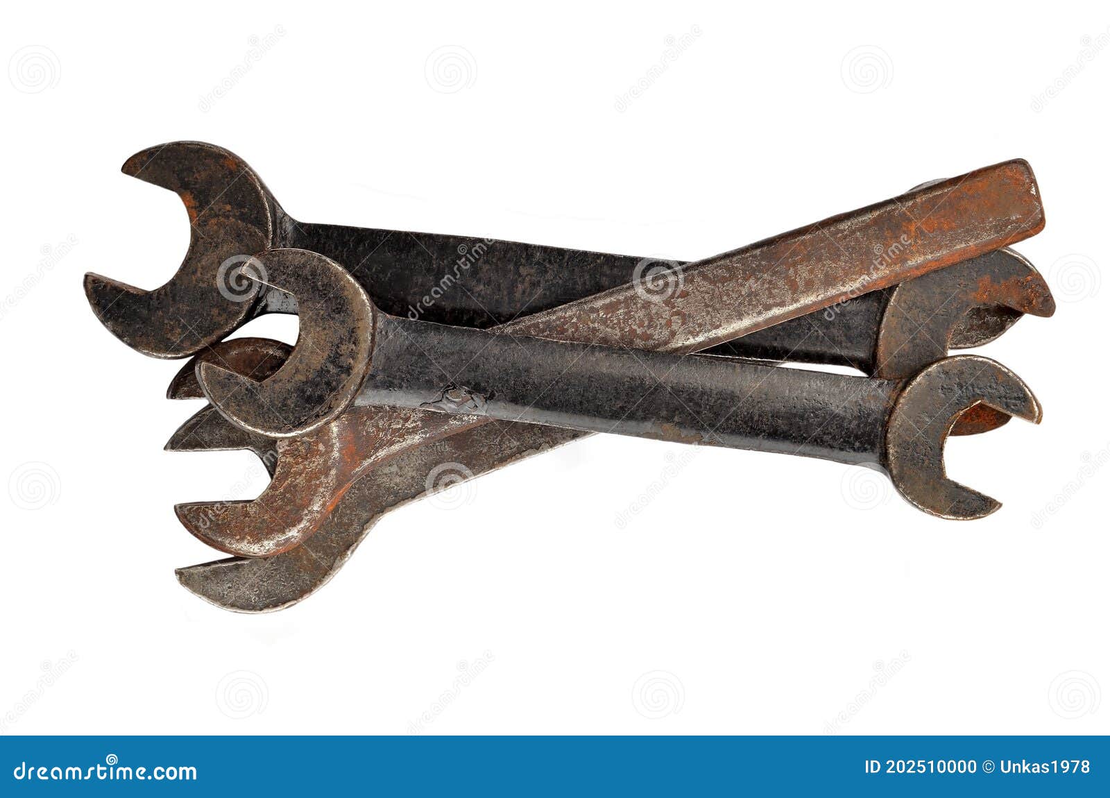 Old rusty wrench stock photo. Image of isolated, maintenance - 202510000