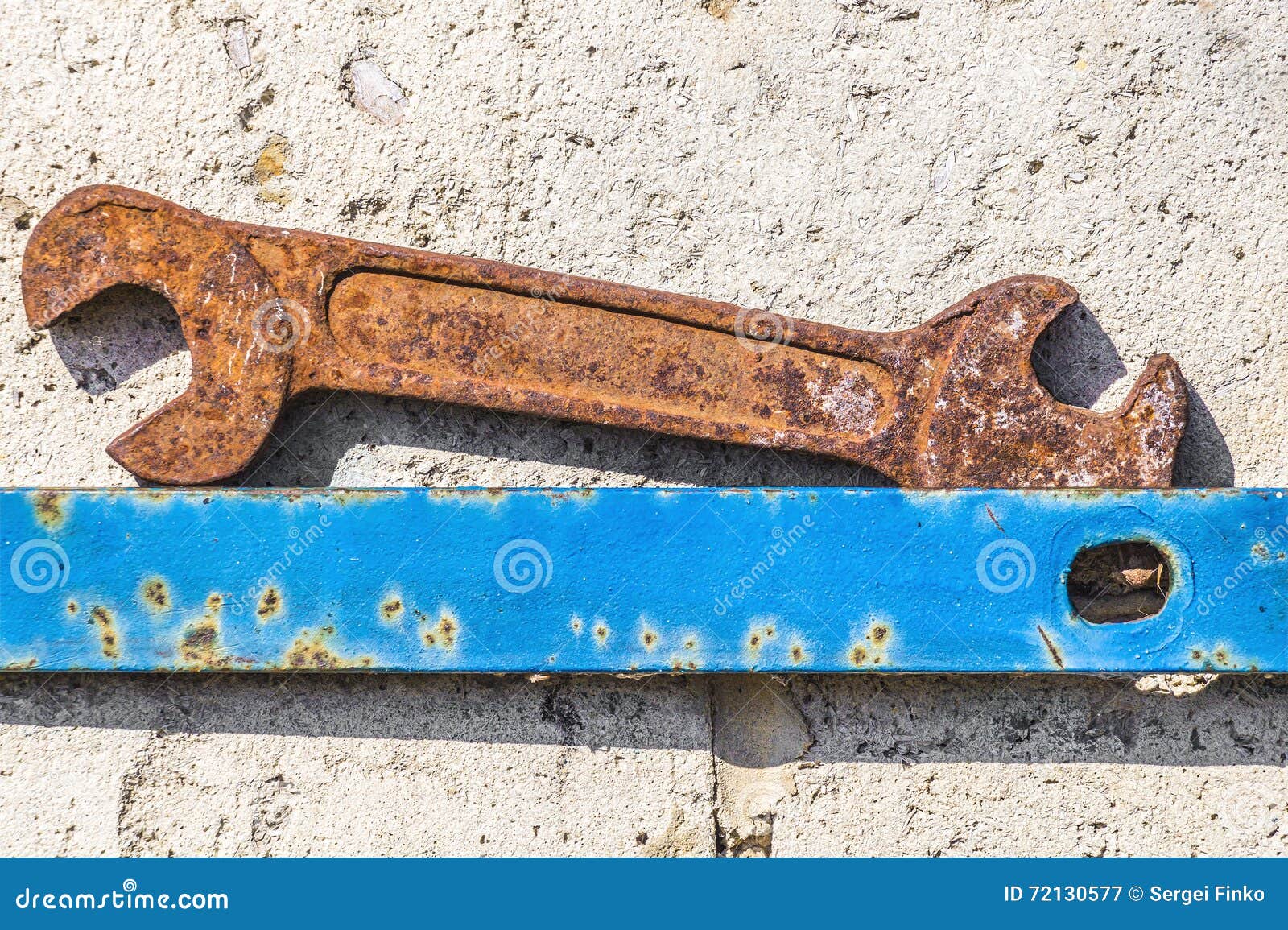 Old rusty wrench stock image. Image of occupation, blue - 72130577