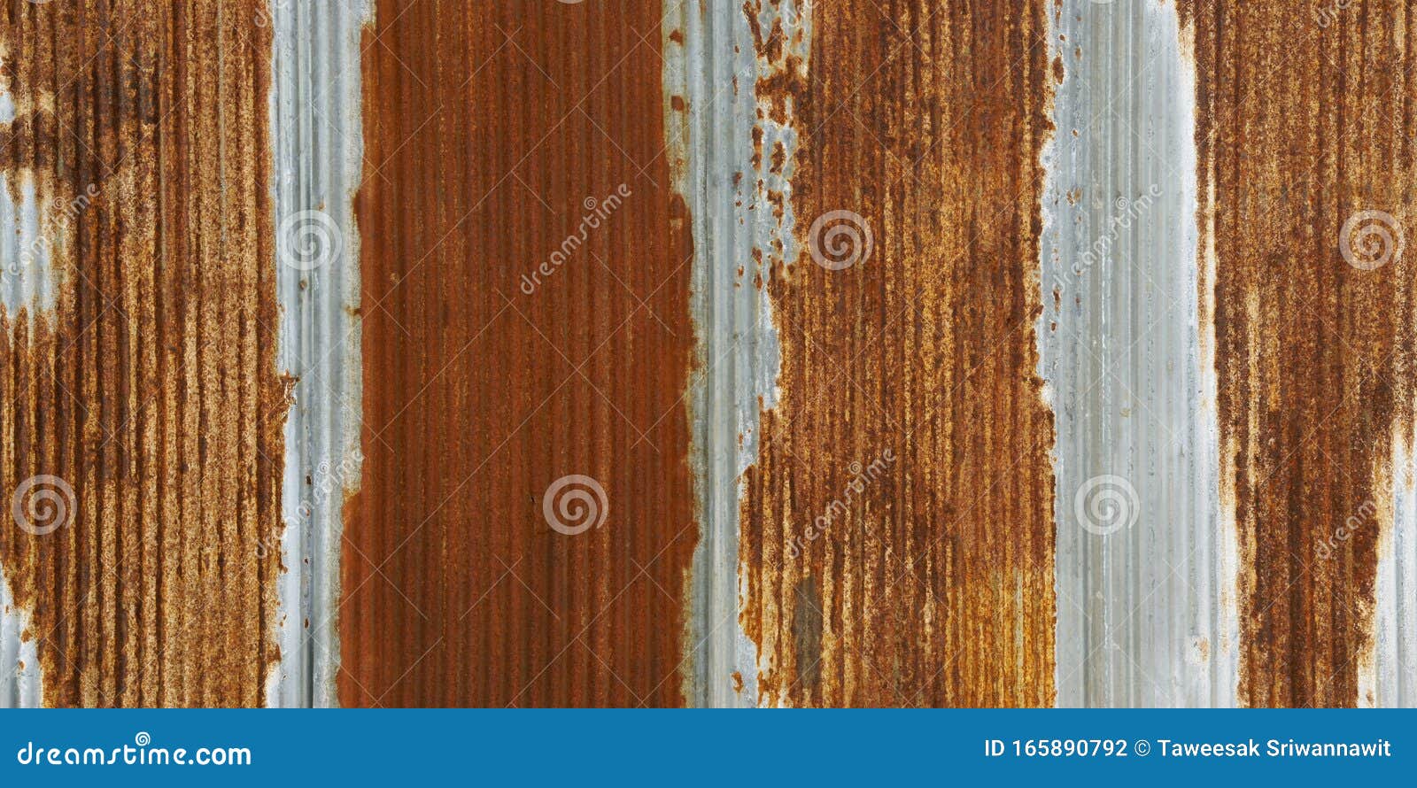 Old Rusty Zinc Sheet Paneling Texture Background Stock Photo - Image of ...