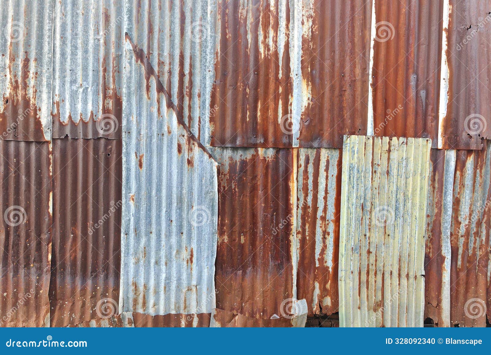 Old Rusty Zinc Sheet Wall or Aged Rust Iron Barn Background Stock Photo ...