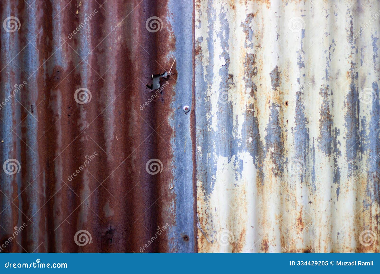 Rusty Zinc Corrugated Iron Metal Siding. Royalty-Free Stock Photography ...