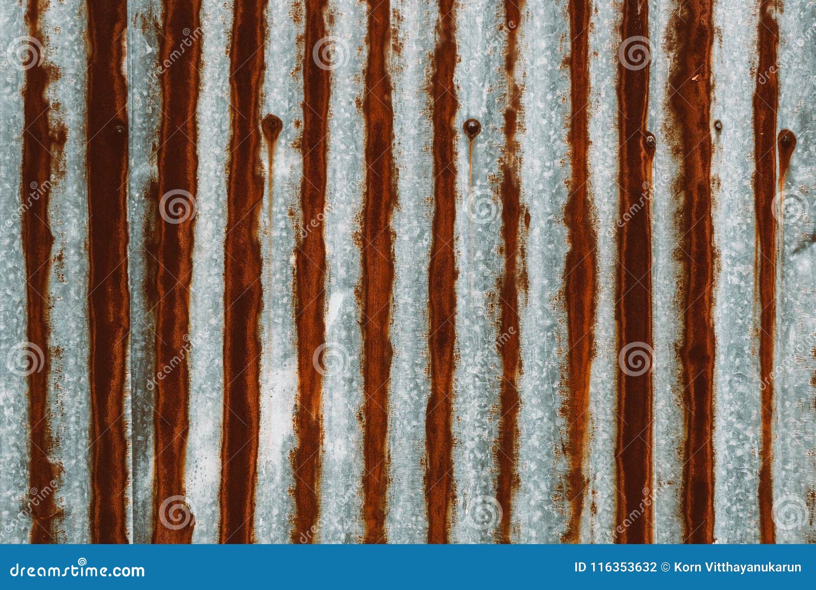 Old Rusty Zinc Wave Ceiling Tile Stock Photo - Image of iron, roof ...