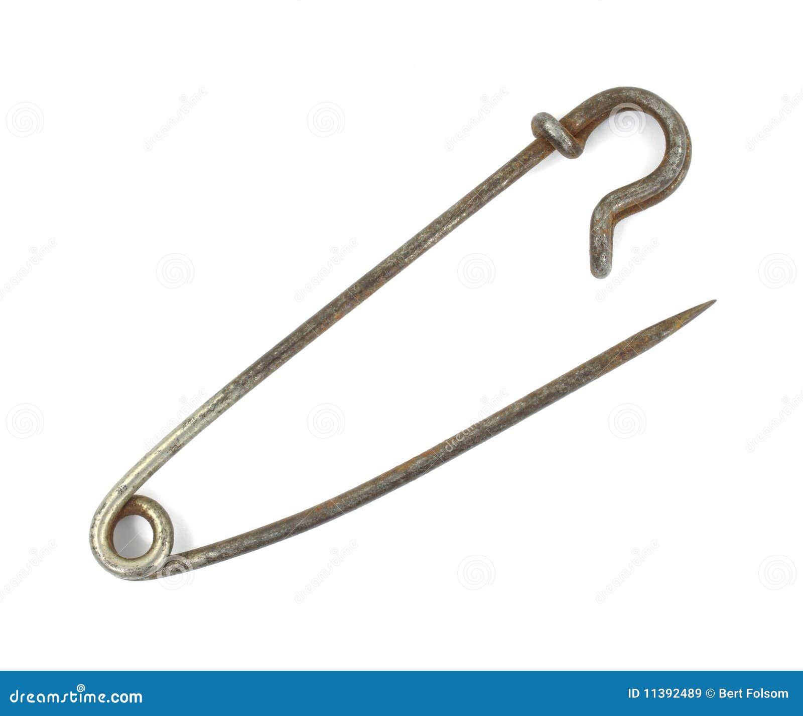 Old safety pin stock image. Image of formed, safety, vintage - 11392489