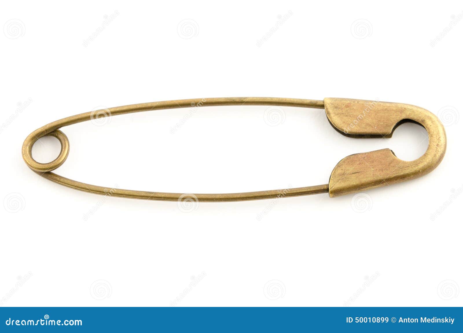 Old Safety-pin Isolated on White Stock Image - Image of decoration ...