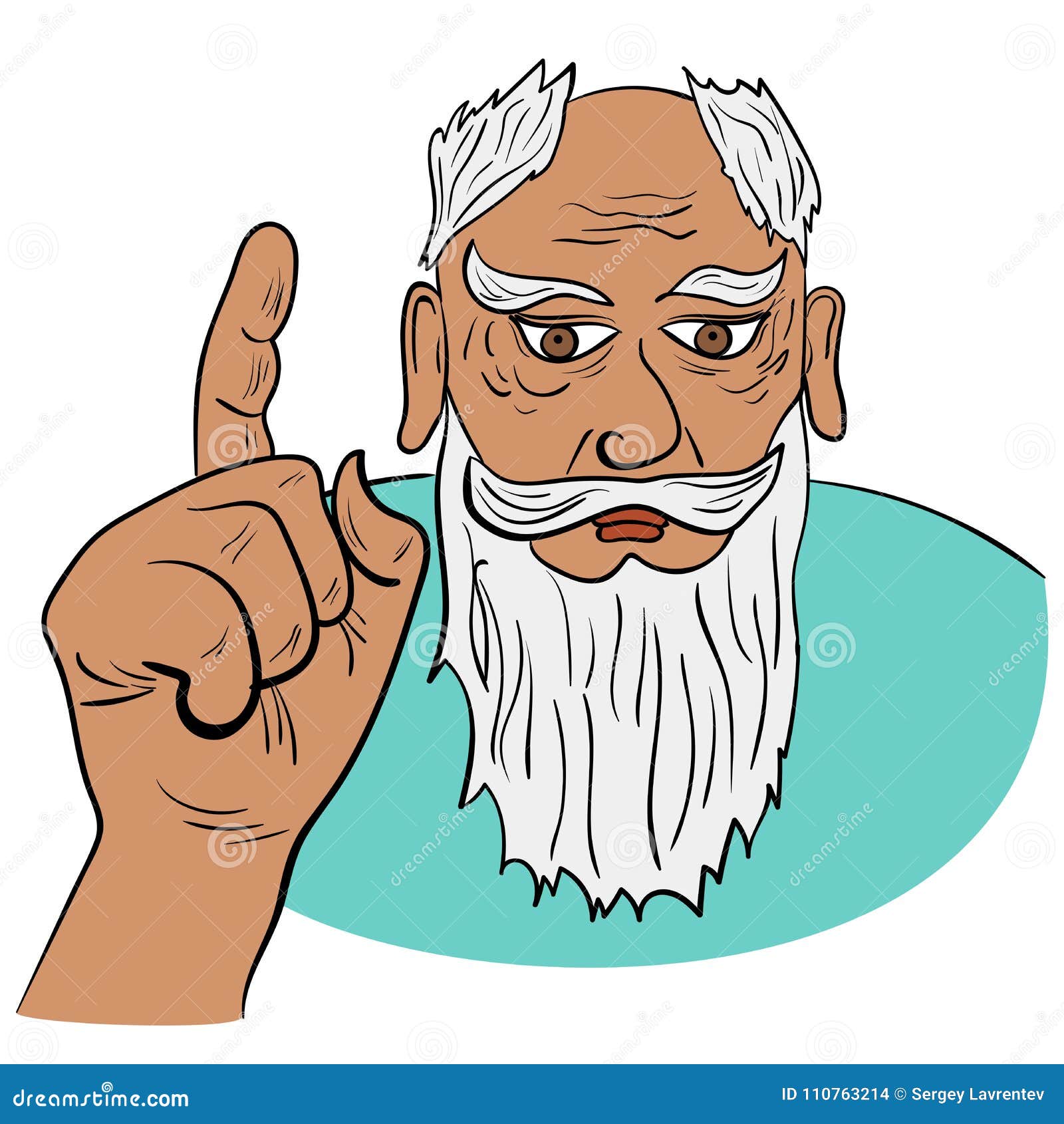 Sage Elder Yoga Pranayama Old Hindu Man Vector. | CartoonDealer.com ...