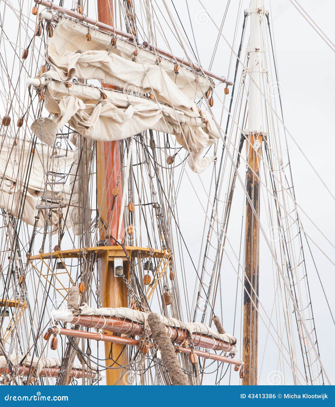 Old Sail and Old Ship Masts Stock Photo - Image of summer, sail: 43413386