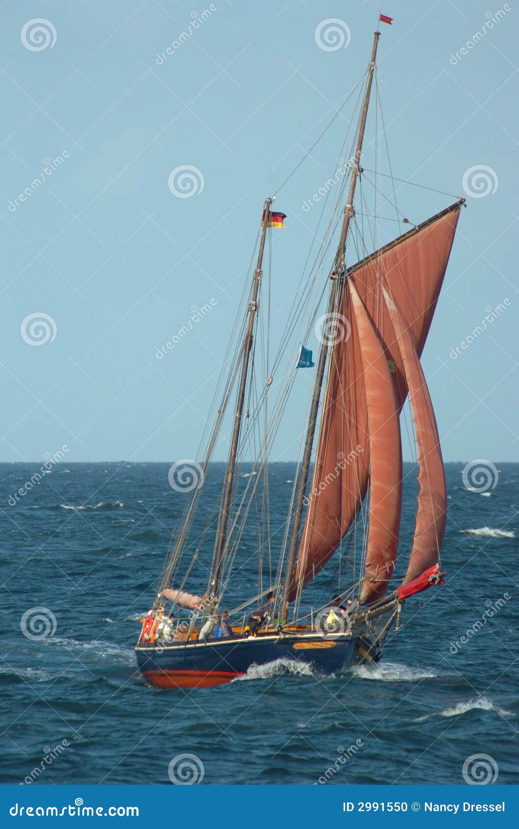 Old Sailboat stock photo. Image of mast, people, cord - 2991550