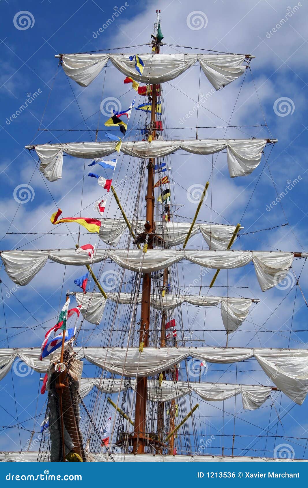 Old Sailboat Mast and Sails Stock Photo - Image of wooden, ancient: 1213536