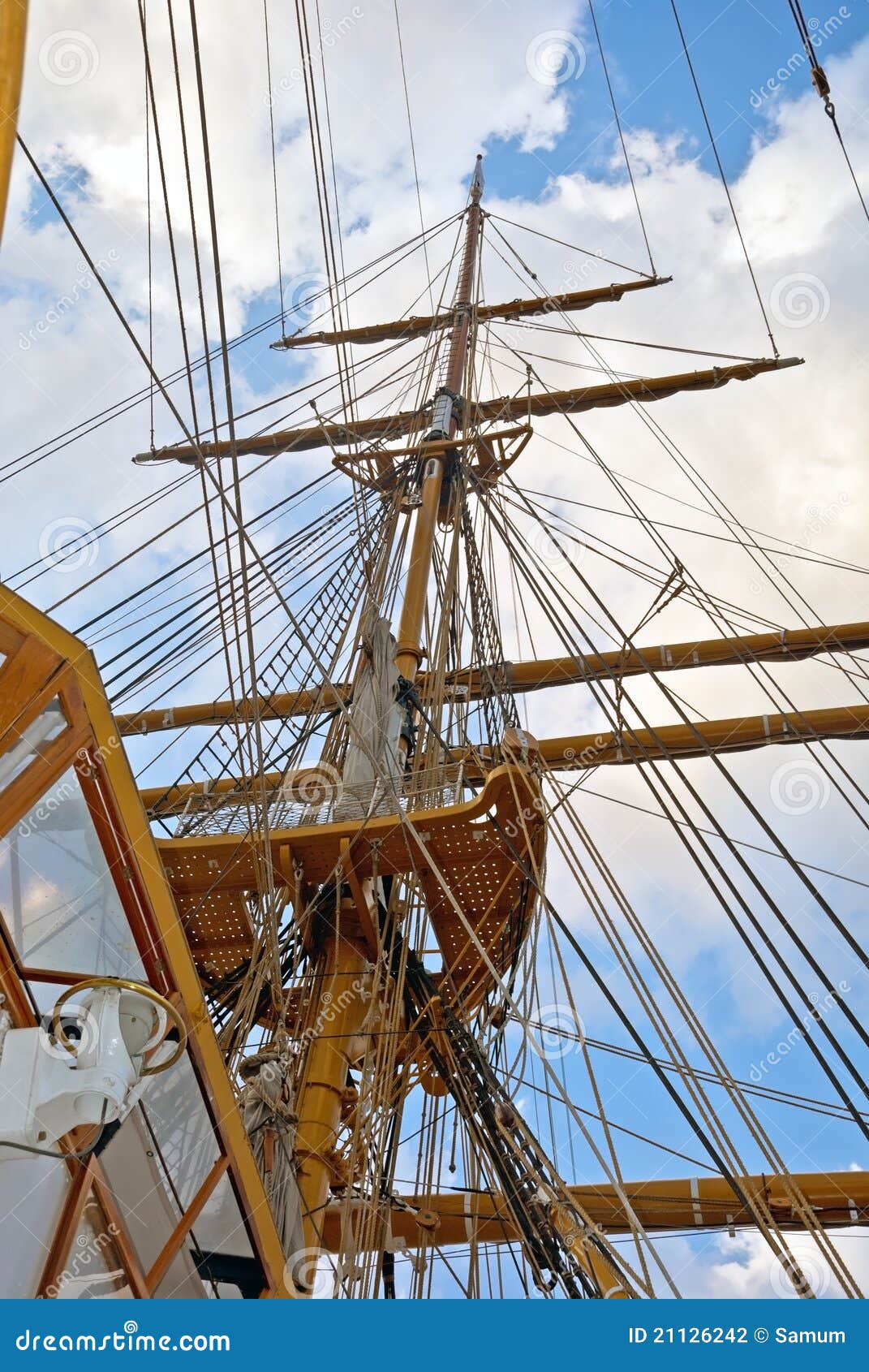 Old sailing boat rigging stock photo. Image of fiber - 21126242