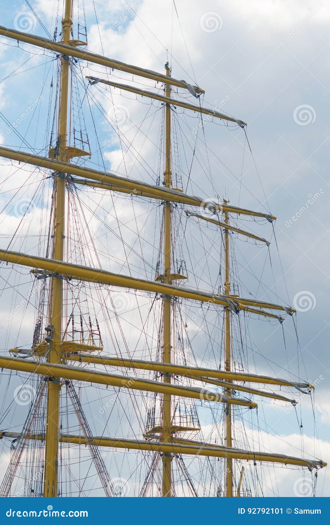 Old sailing boat rigging stock image. Image of fashioned - 92792101