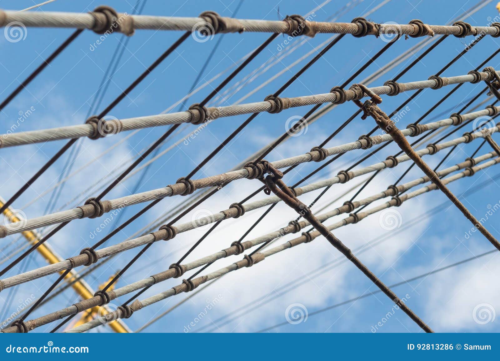 Old sailing boat rigging stock photo. Image of direction - 92813286