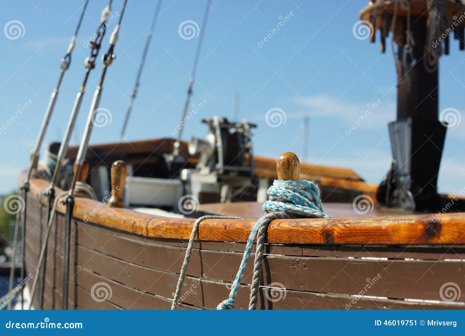 Old sailing boat rigging stock image. Image of mast, sailing - 46019751