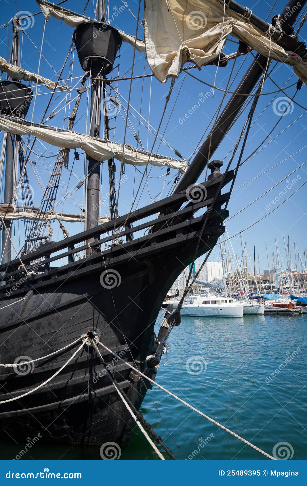 Old sailing ship stock image. Image of history, antique - 25489395