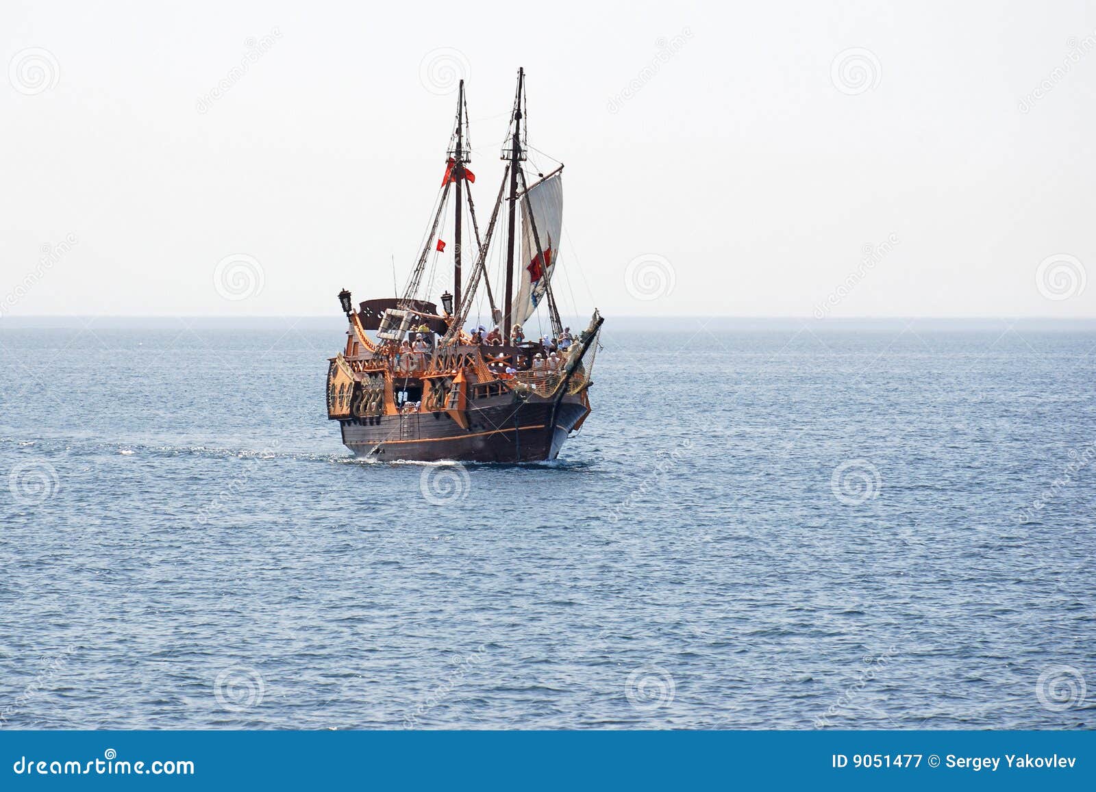 Old Sailing Ship stock image. Image of summer, vintage - 9051477