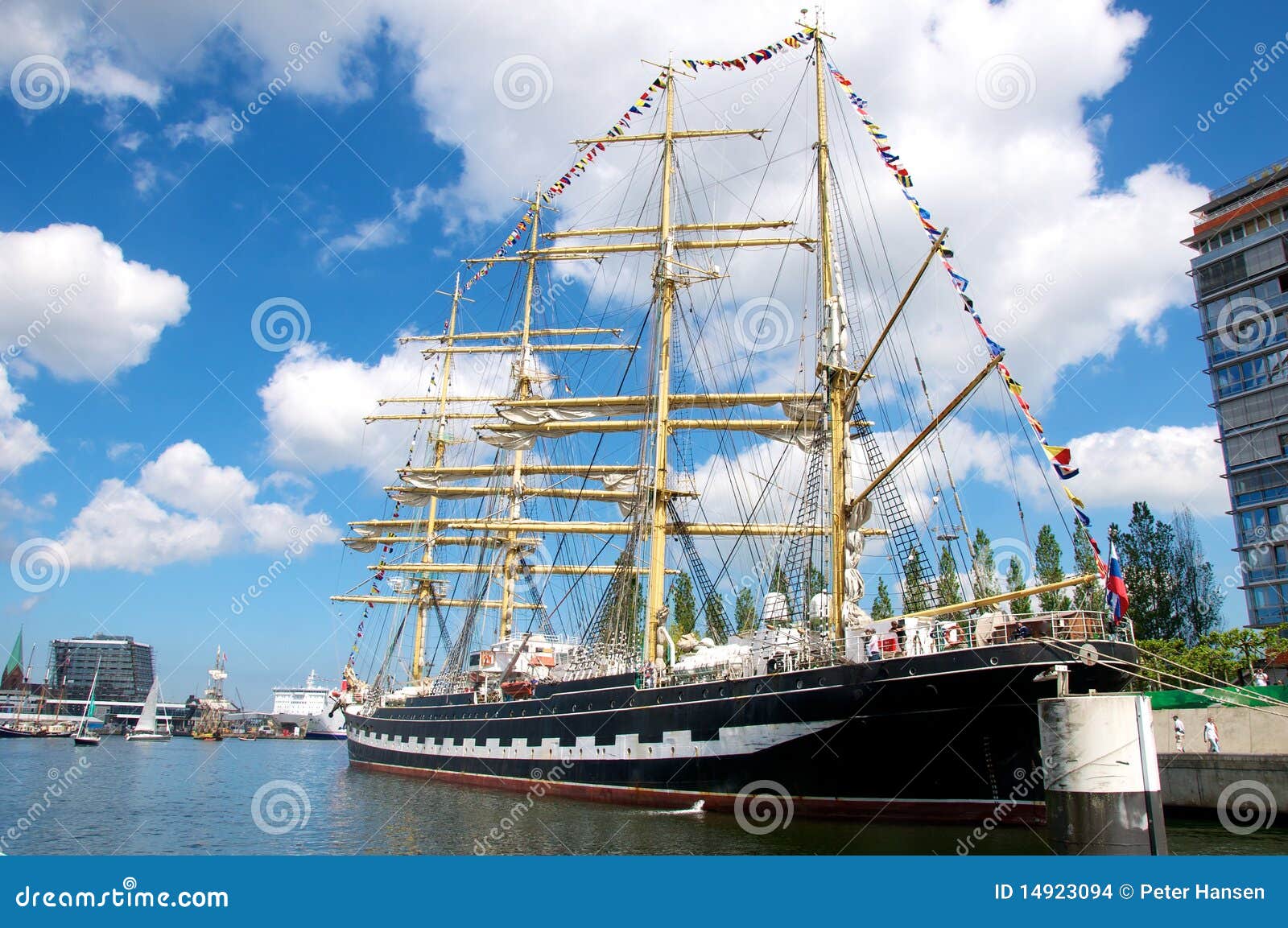 Old Sailing Ship In Harbor Stock Images - Image: 14923094