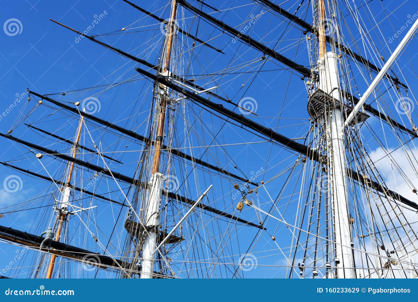 Old Sailing Ship Mast Equipment Stock Image - Image of ship, mast ...