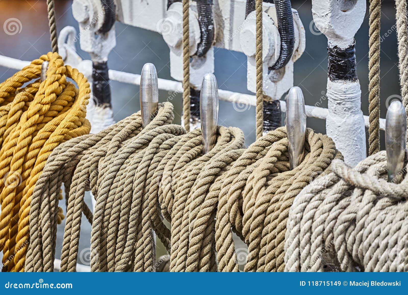 Old Sailing Ship Rigging Details. Stock Image - Image of transportation ...