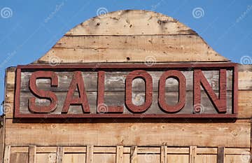 Old Saloon Sign stock photo. Image of liquor, western - 28108166