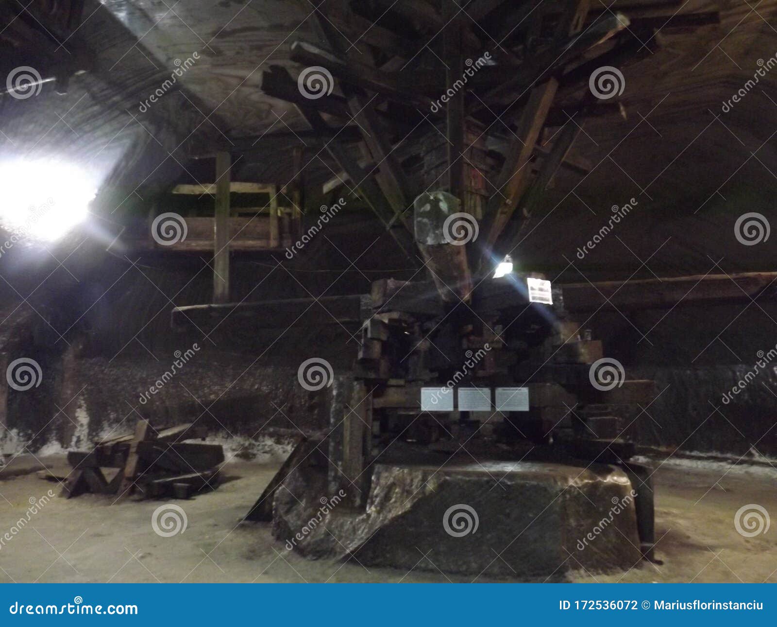 Old Salt Mine Extraction Machine Stock Photo - Image of pinewwod, hemp ...