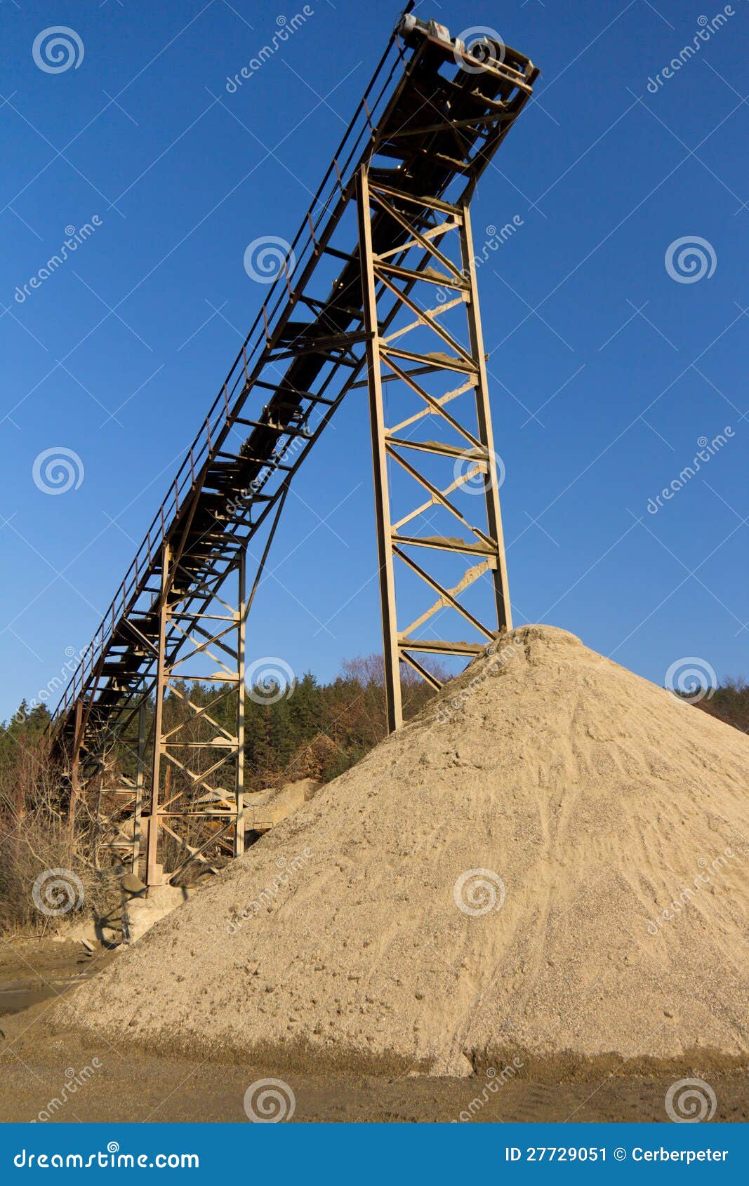 Old Sand Production Line Mine Stock Image - Image of rock, brown: 27729051