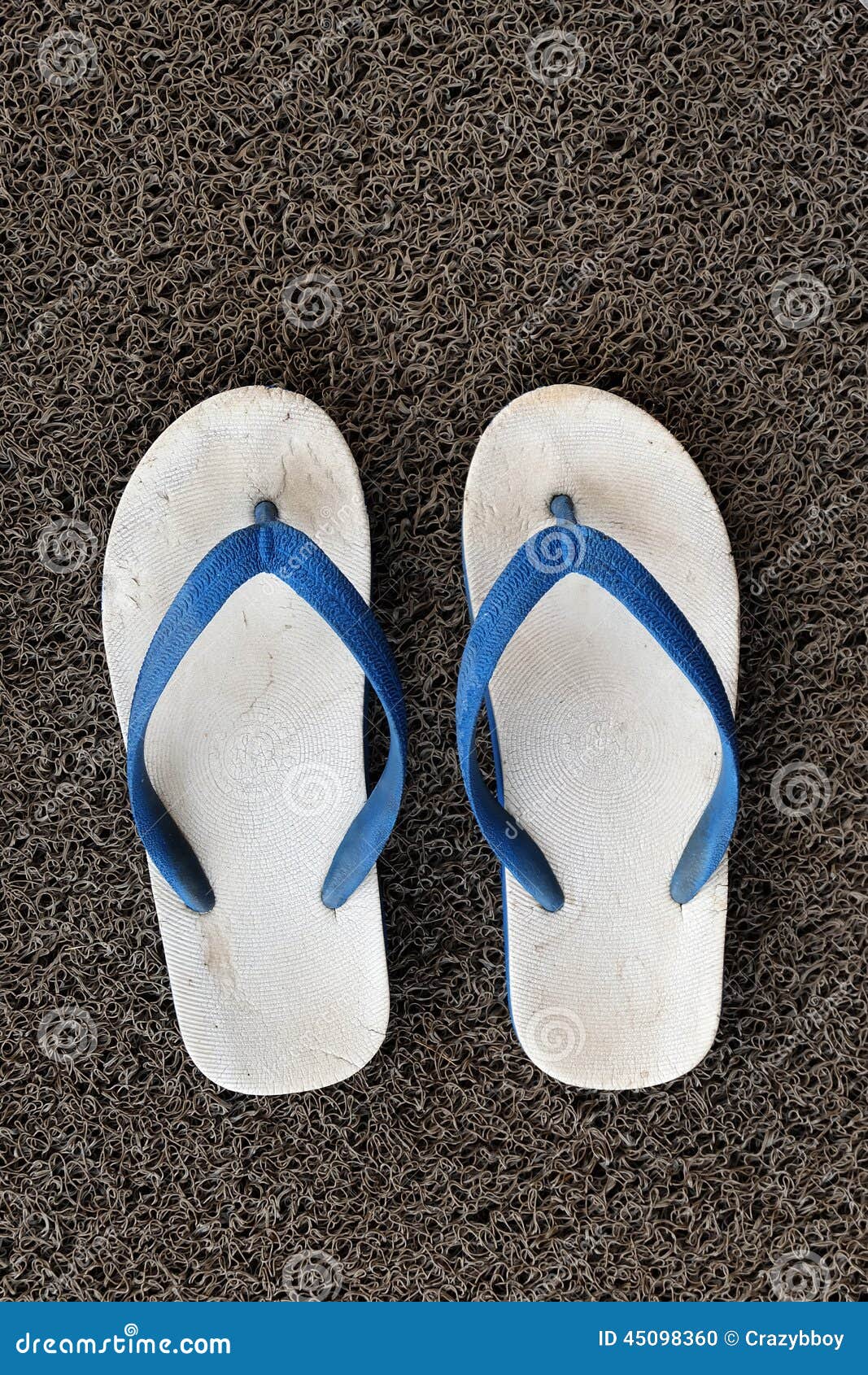 Old Sandals on the Grey Carpet Stock Photo - Image of clothing ...