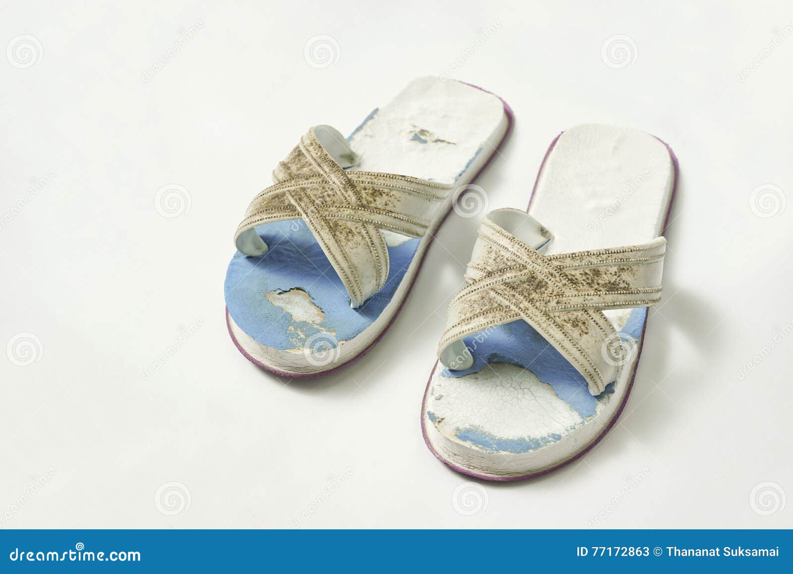 Old sandals. stock image. Image of summer, clothing, slippers - 77172863