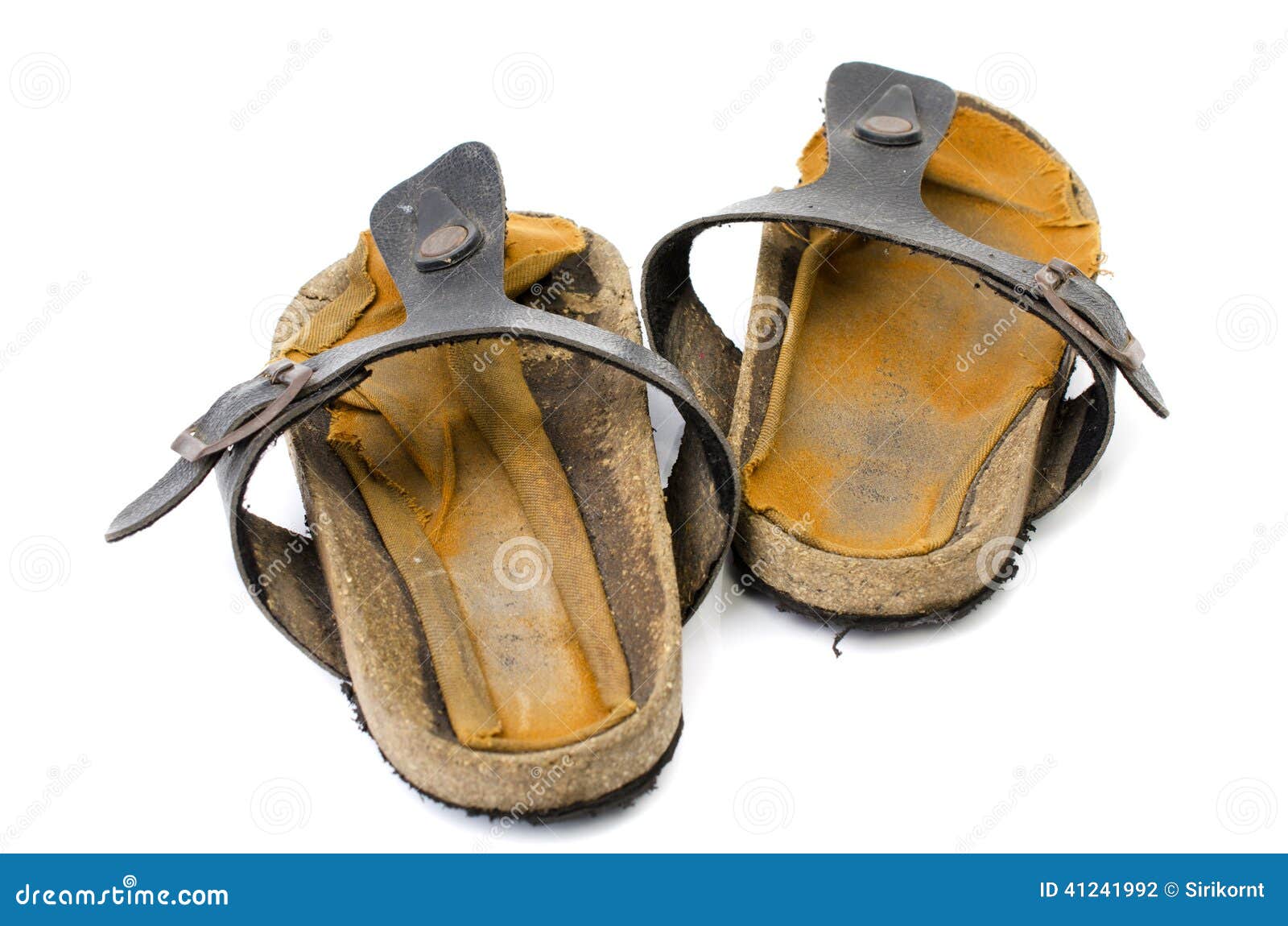 Old Sandals over white stock photo. Image of private - 41241992