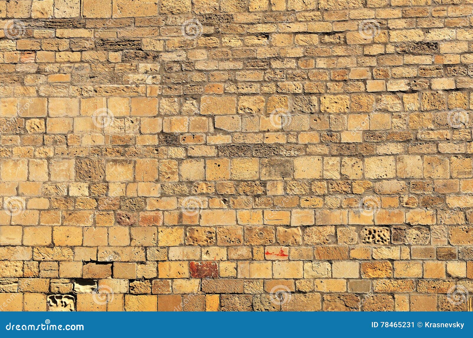 Old sandy brick wall stock image. Image of mediterranean - 78465231