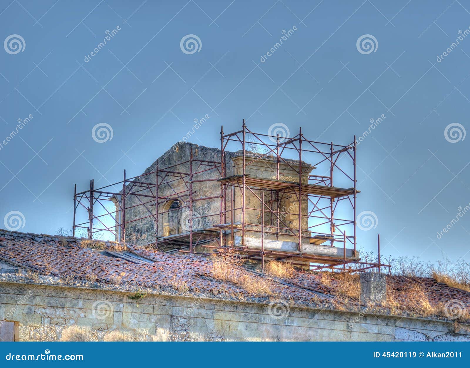 Old scaffolding stock image. Image of city, loss, scene - 45420119